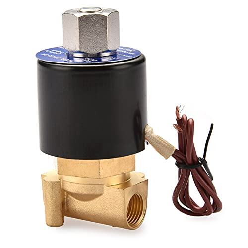 Brass Electric Solenoid Valve, 2W-025-08K, PT1/4'', DC24V, Direct ...