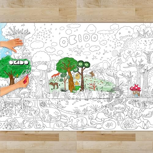 OKIDO: Nature GIANT Colouring Poster | 100x70cm Poster | Colouring ...