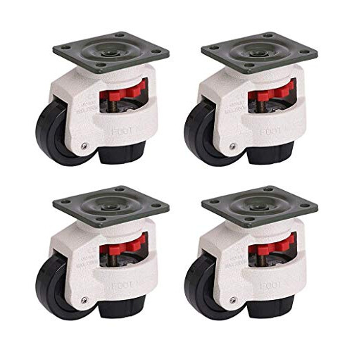 Leveling Machine Castors,4 Pcs Retractable Leveling Caster Wheel,GD-80F ...