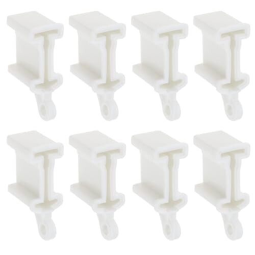 8PCS White Curtain Rail End Stops Curtain Track Fittings End Caps for ...