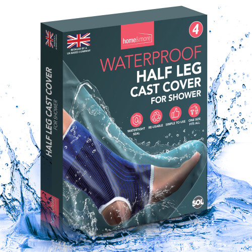 4 Waterproof Half Leg Cast Cover Plaster Protector Reuseable on Shower ...