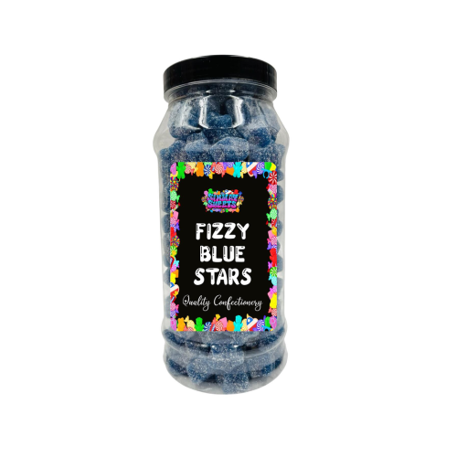 Fizzy Blue Stars Fizzies Retro Sweets Gift Jar Blue Sweets on OnBuy
