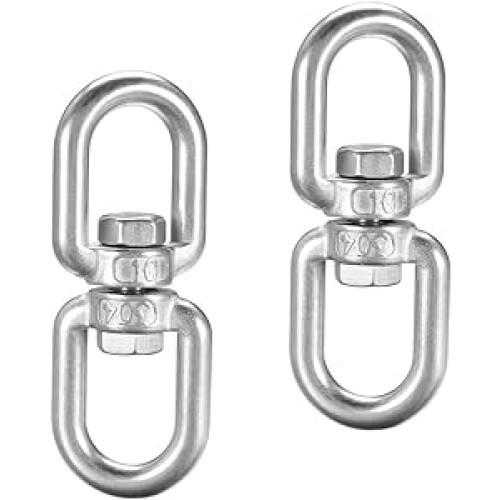 M10 Swivel Eye Double Ended Round Rotating Hoist Ring, 25/64 in ...