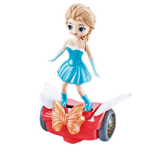 (Elsa Car) Disney Theme Anime Rotate Toys Snow White Sofia Cinderella ...