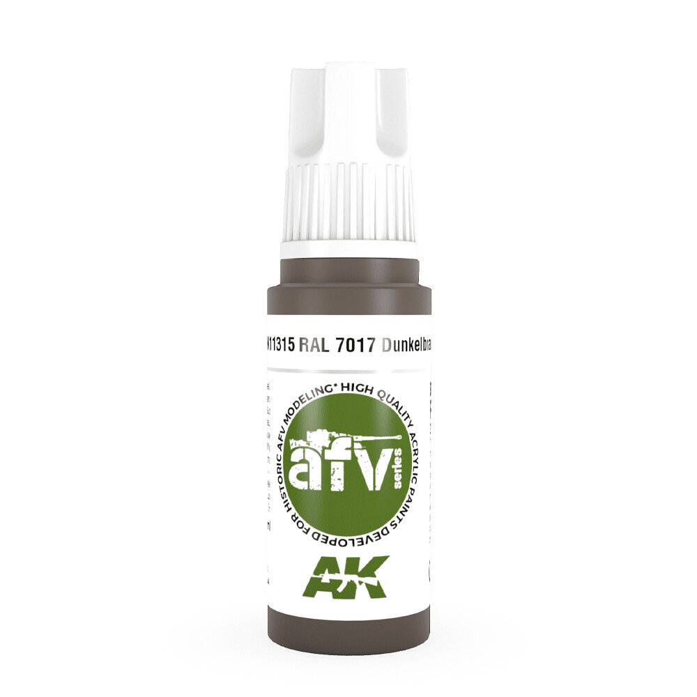 AK Interactive 11315 RAL 7017 Dunkelbraun 17ml AFV 3G Acrylic Model ...