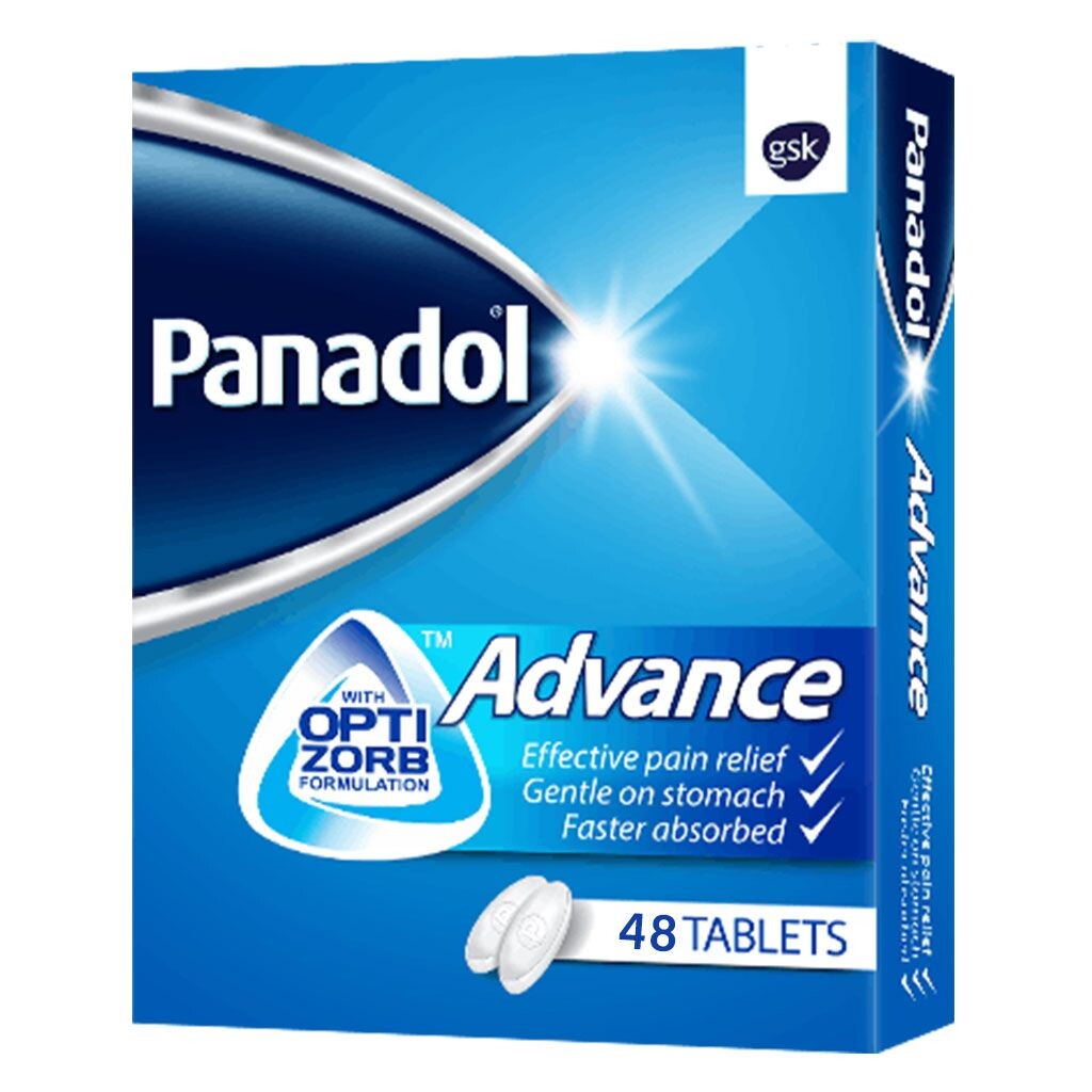 Panadol Advance Paracetamol 500mg Tablets For Fever And Pain Relief, 96 ...