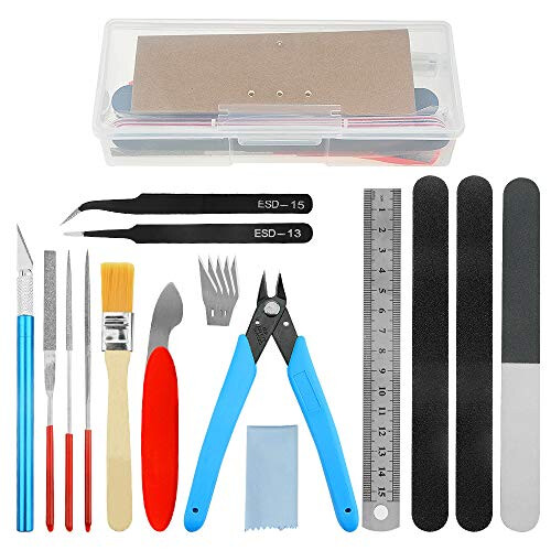 15 PCS Gundam Model Tools Kit Model Basic Tools Set Hobby Building Tools for Cars Airplanes ...
