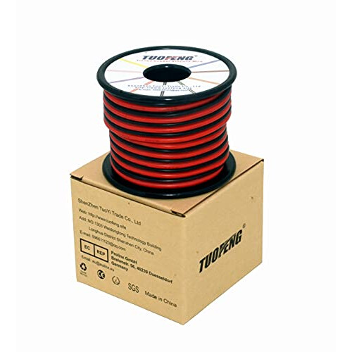 14 AWG Silicone Insulated Electrical Wire 8 Meter 2 Conductor Parallel ...