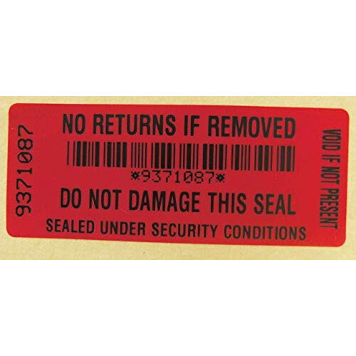 NO Returns Security Stickers Tamper EVIDENT Void RED x 100 Labels on OnBuy
