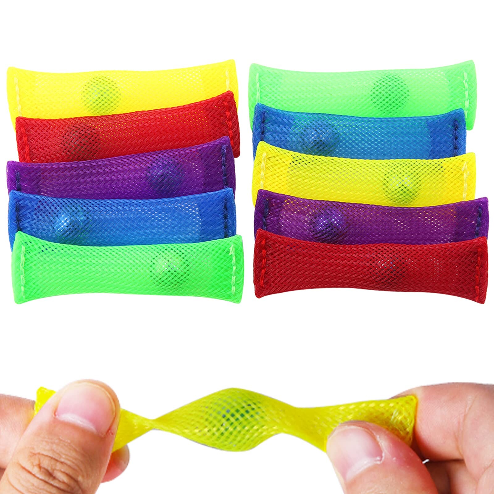 Fidget Sensory Toys for Autism ADHD, 10Pcs Marble Fidget Toy Set Anxiety Relief Fidgets Toy for ...