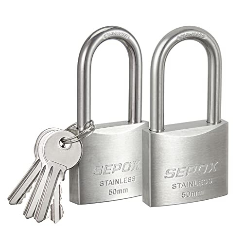 Keyed Alike Outdoor Padlocks with Stainless Steel Long Shackle and Lock ...