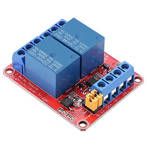 DC 10A 2-Channel High Low Level Trigger Relay Board Module AC 250V DC ...