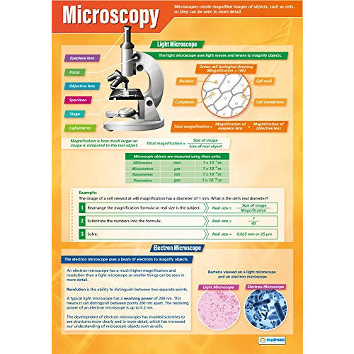 Microscopy | Science Posters | Laminated Gloss Paper measuring 850mm x ...