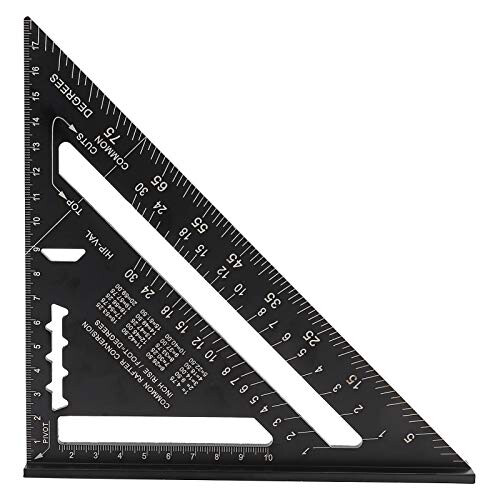 Speed Square, Black Carpenter Square 7 Inch Metric Aluminum Alloy ...