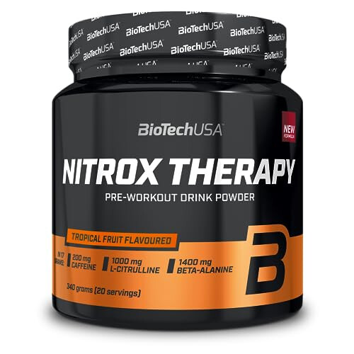 Nitrox Therapy, Flavoured Pre-Workout Food Supplement Drink Powder with ...