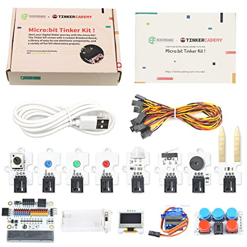 ELECFREAKS microbit Tinker Kit for Kid Micro:bit Sensor Starter Kit with 35 Projects, DIY ...