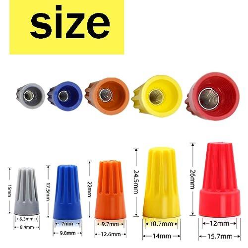 200-pieces Electrical Wire Connection Screw Twist Connector Cap and ...