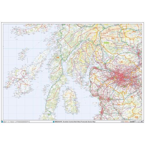 Postcode Sector Map - (S17) - Scottish Central Belt West - Wall Map ...