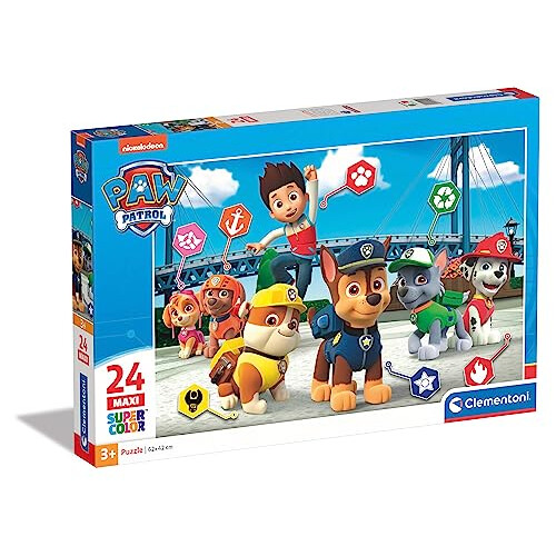 24049, Paw Patrol Supercolor Puzzles for Children - 24 Pieces, Ages ...
