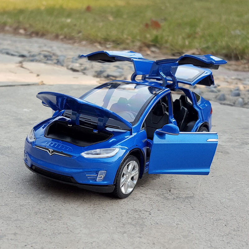 (Modelx Blue) New1:32 Tesla MODEL X MODEL3 Alloy Car Model Diecasts Toy ...