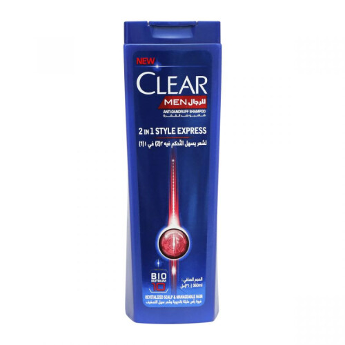 Clear Men 2in1 Style Express Revitalized Scalp & Manageable Hair Anti ...