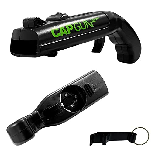 1 Pcs Beer Bottle Opener Cap Gun with 1 Pcs Black Metal Mini Corkscrew ...