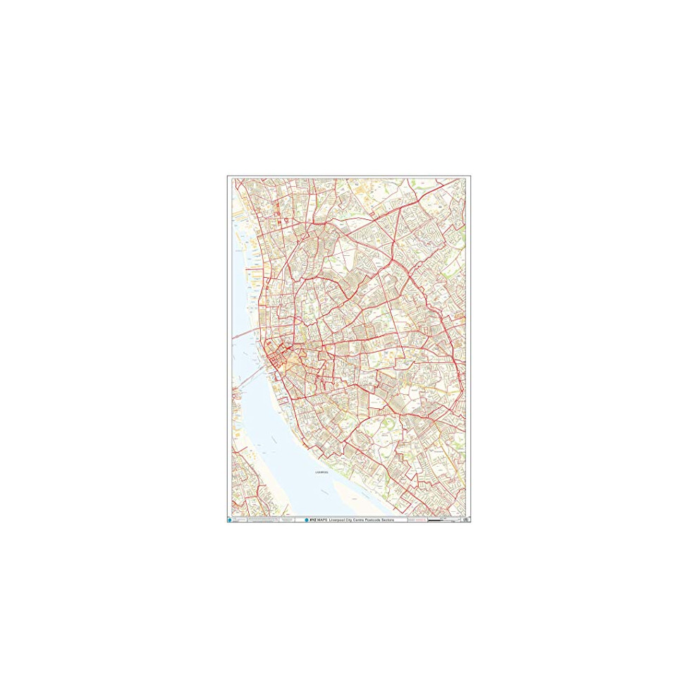 Liverpool City Centre Postcode Sectors Wall Map (C2) - Plastic Coated ...