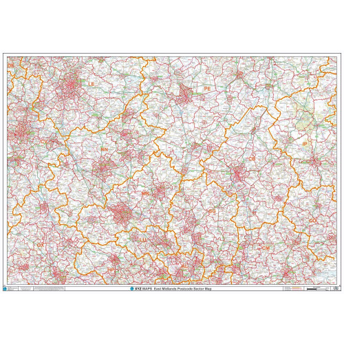 Postcode Sector Map - (S7) - East Midlands - Wall Map-Paper on OnBuy