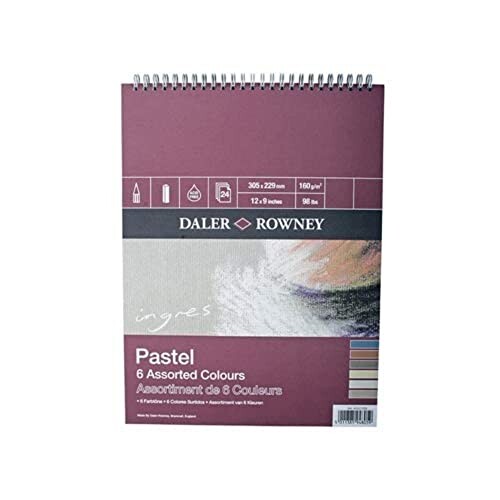 Daler-Rowney Ingres, Pastel Paper, Laid Texture, 160 gsm, 109lb, Spiral ...