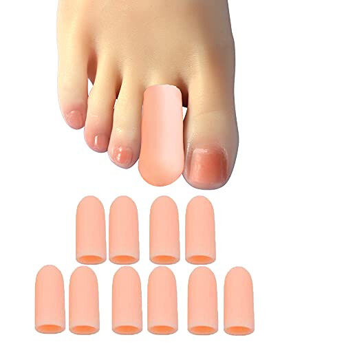 Silicone Toe Caps and Protectors Beige, Gel Toe Covers, Protect Toe ...