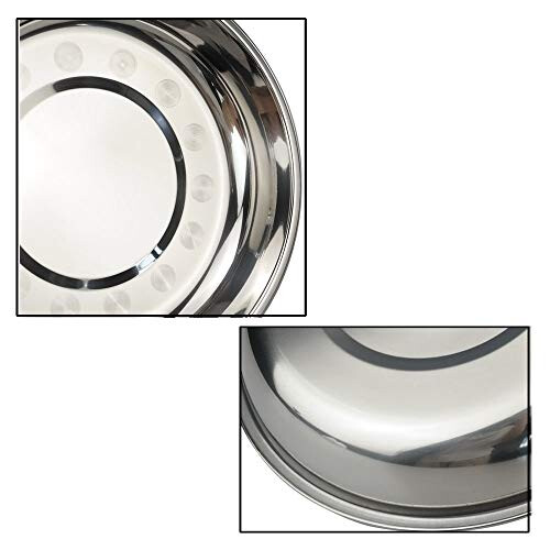 Set of 4 Stainless Steel Round Plate, Dinner Plate Set on OnBuy