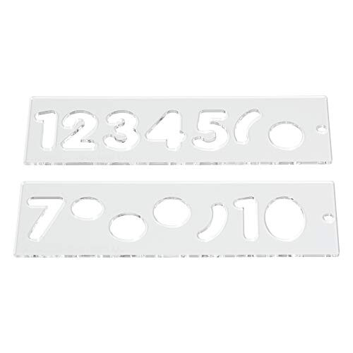 Number Template Set for Sign Making with a Router, Clear Plastic ...