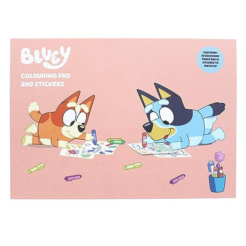 Bluey A4 Colouring Pad with Stickers | Bluey Poster Set | Bluey ...
