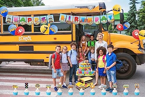 School Bus Birthday Party Supplies School Bus Party Decorations ...