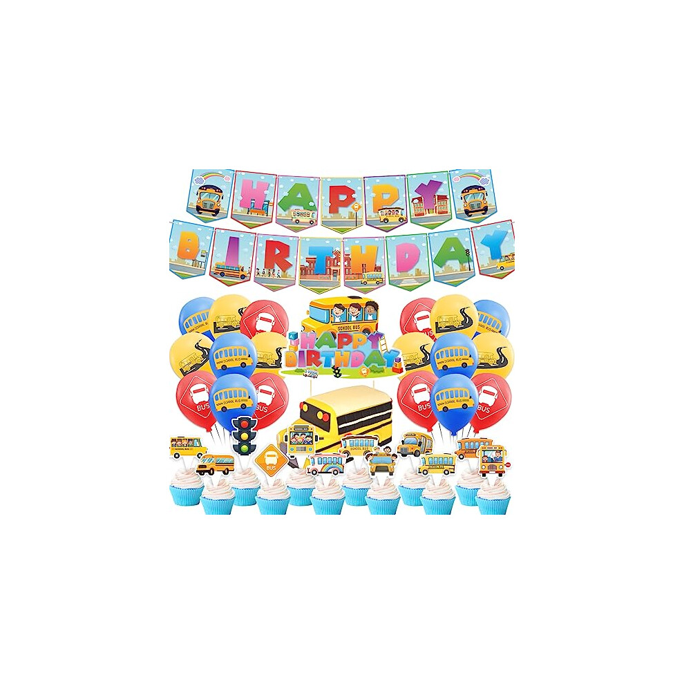 School Bus Birthday Party Supplies School Bus Party Decorations ...
