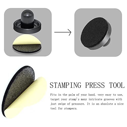 2 Pieces Rubber Stamp Pressure Tool Stamping Block Pressing Tool Crafts ...