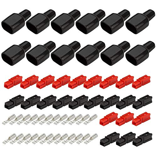 12 Pair 30A Quick Disconnect Power Terminals Connectors, Red Black ...