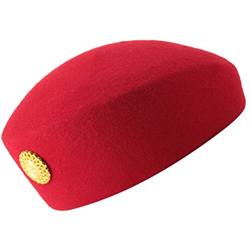 Red Flight Attendant Hat Stewardess Costume Hat Air Hostess Cap for ...