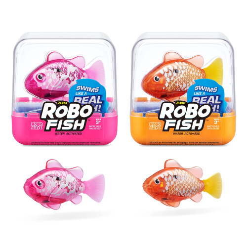 Robo Fish Series 3 Robotic Swimming Fish (Pink and Purple) electronic ...