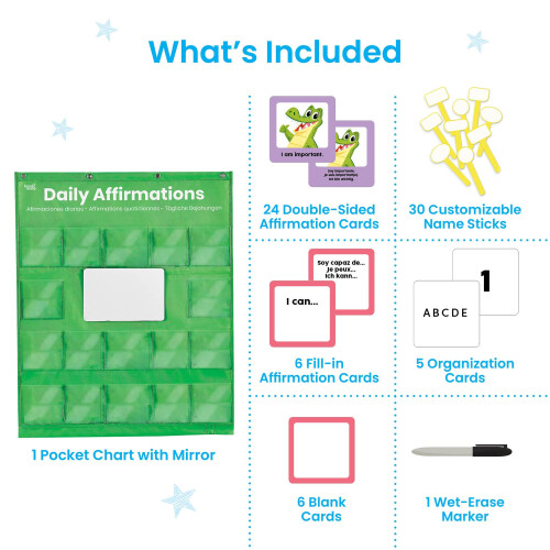 Daily Affirmations Pocket Chart, Mindful Affirmation Cards, Positive ...