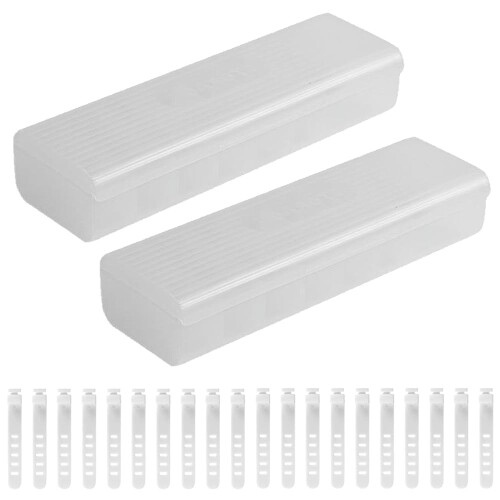 2 Pack Data Cable Storage Box, Grids Cable Management Box Hub Sorting ...