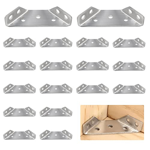 Universal Stainless Steel Furniture Corner Connector, 20pcs Furniture ...