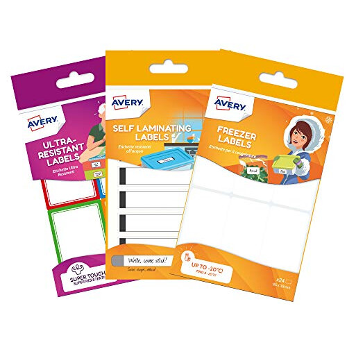 Home Labels, 24 x Freezer Labels, 24 x Waterproof Labels, 16 x ...