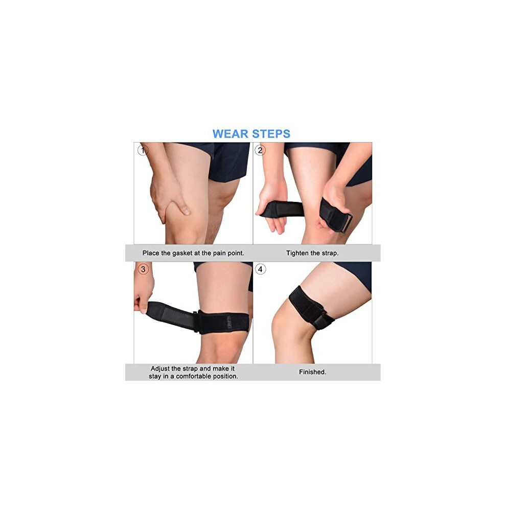 IT Band Strap, Adjustable Iliotibial, Knee, Thigh, Hip & ITB Syndrome Compression Wrap Support ...