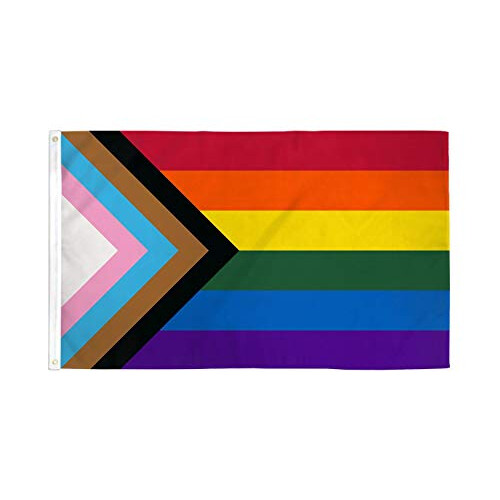 - Rainbow Progress Pride Flag - 3x5 Ft - 100D Polyester LGBT Banner ...
