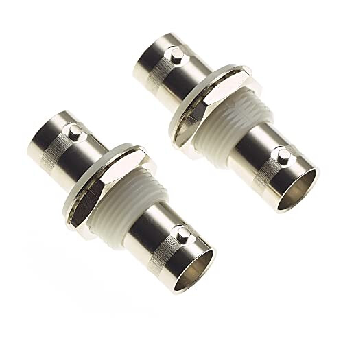 BNC Socket To BNC Socket Panel Mount Adaptor - 75-ohm, White Insulating ...
