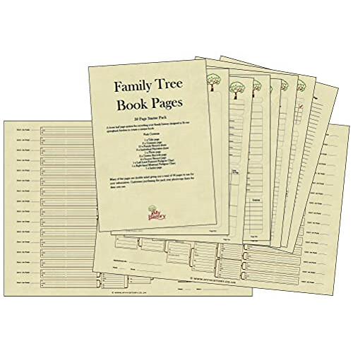 Family Tree Book Page Starter Pack (Parchment) on OnBuy