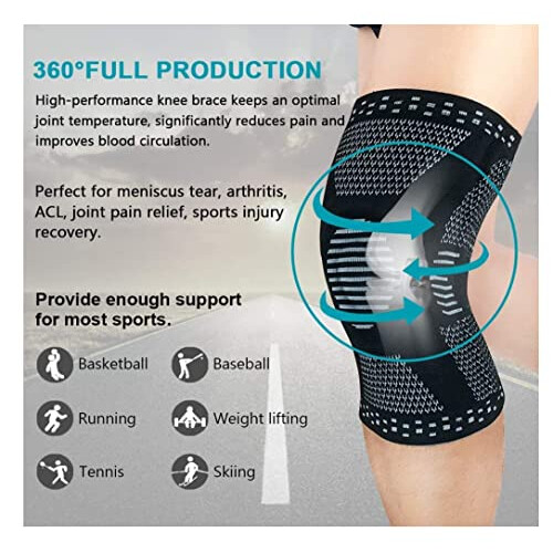 Ultra Ergonomic Tri-Weave Neoprene Padded Knee Compression Support ...