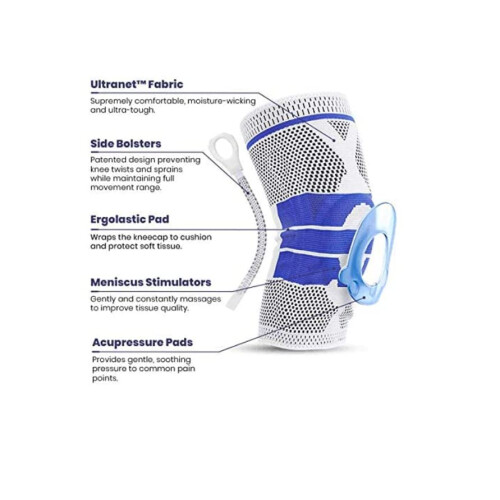 Ultra Ergonomic Tri-Weave Neoprene Padded Knee Compression Support ...