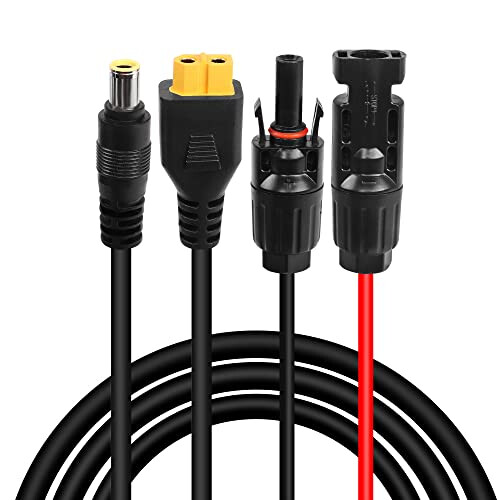 Solar Connector to DC8mm,16AWG Solar Panel Connector to XT60 Adapter ...